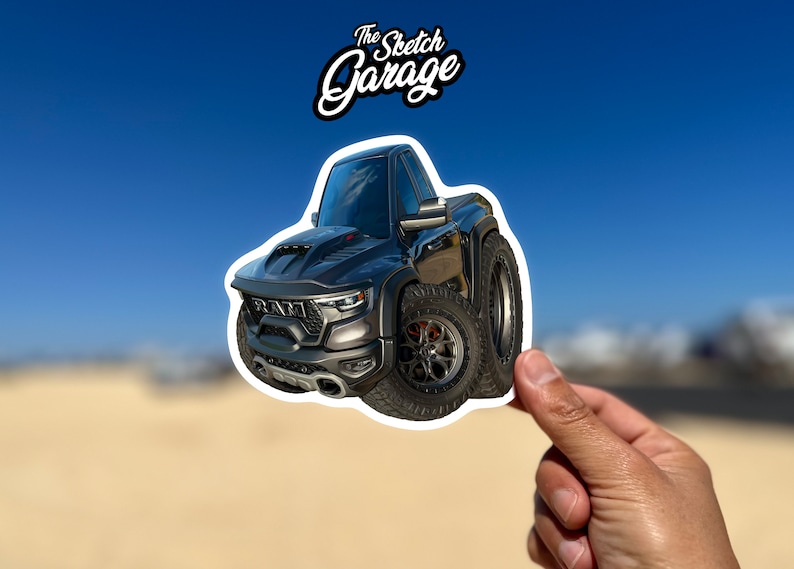 Dodge Ram TRX Custom Cartoon Kiss-cut Sticker / Decal Ideal for Water ...