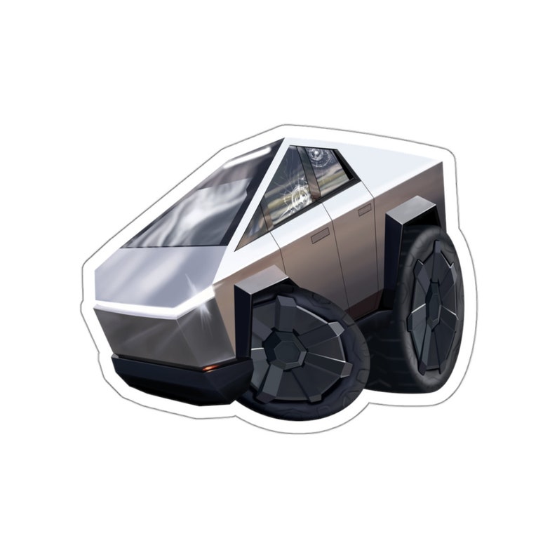 Tesla Cybertruck Kiss-cut Sticker / Decal Ideal for Water Bottle ...