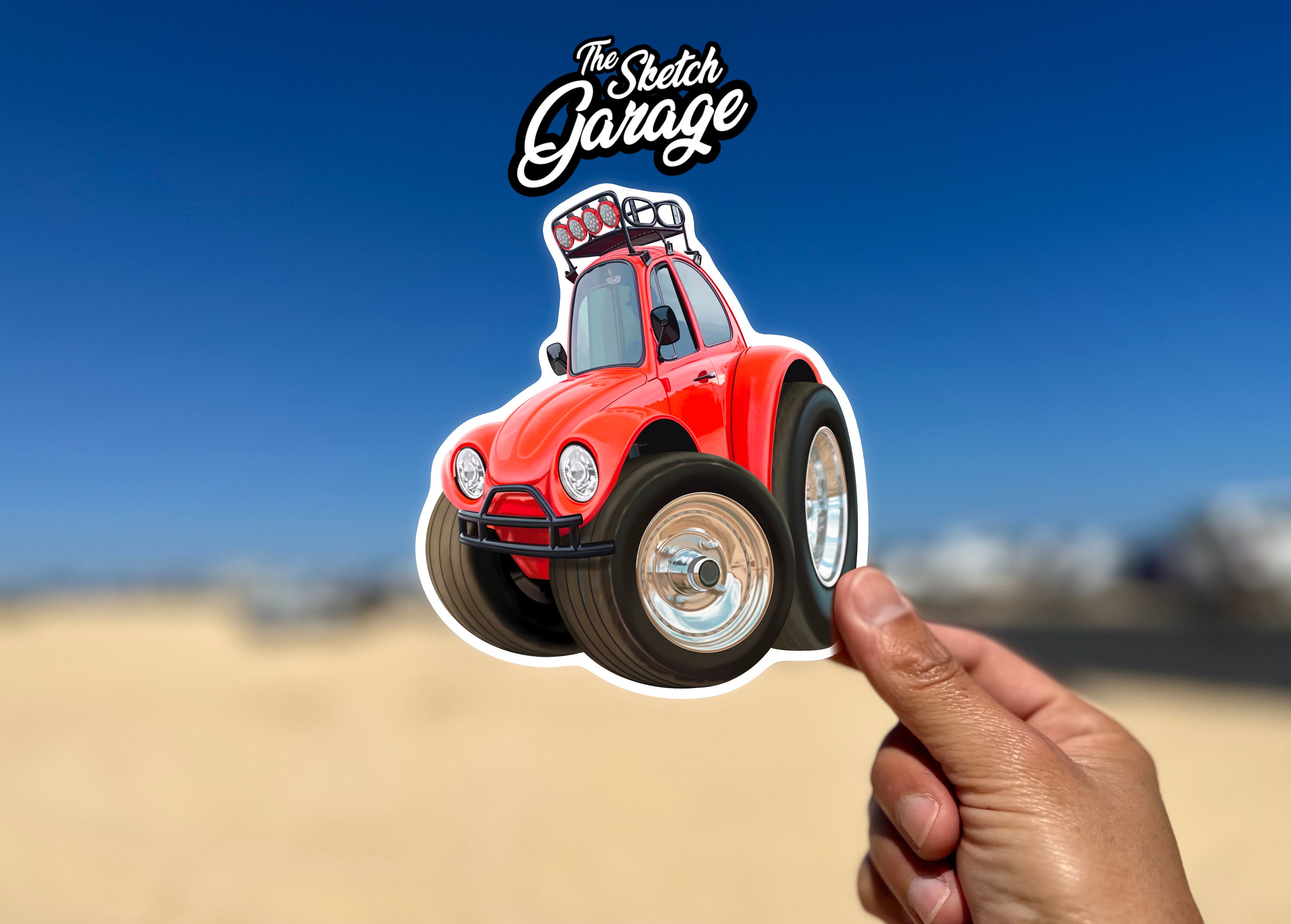 Volkswagen Beetle 4x4 dibujos animados personalizados Kiss-Cut - Etsy ...
