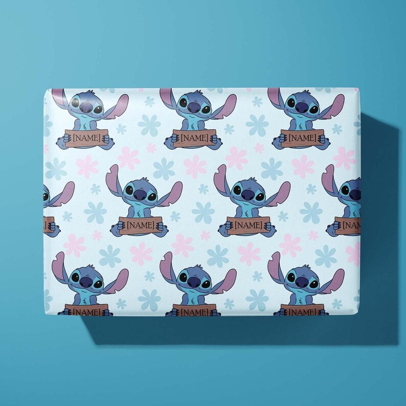 Personalised Lilo & Stitch Wrapping Paper - Hand Made Gift Wrap - Etsy