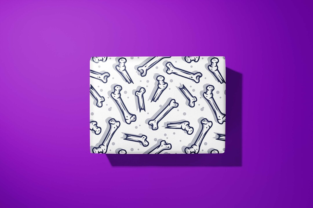 Skeleton Bones Wrapping Paper - Halloween - Hand Made - Etsy