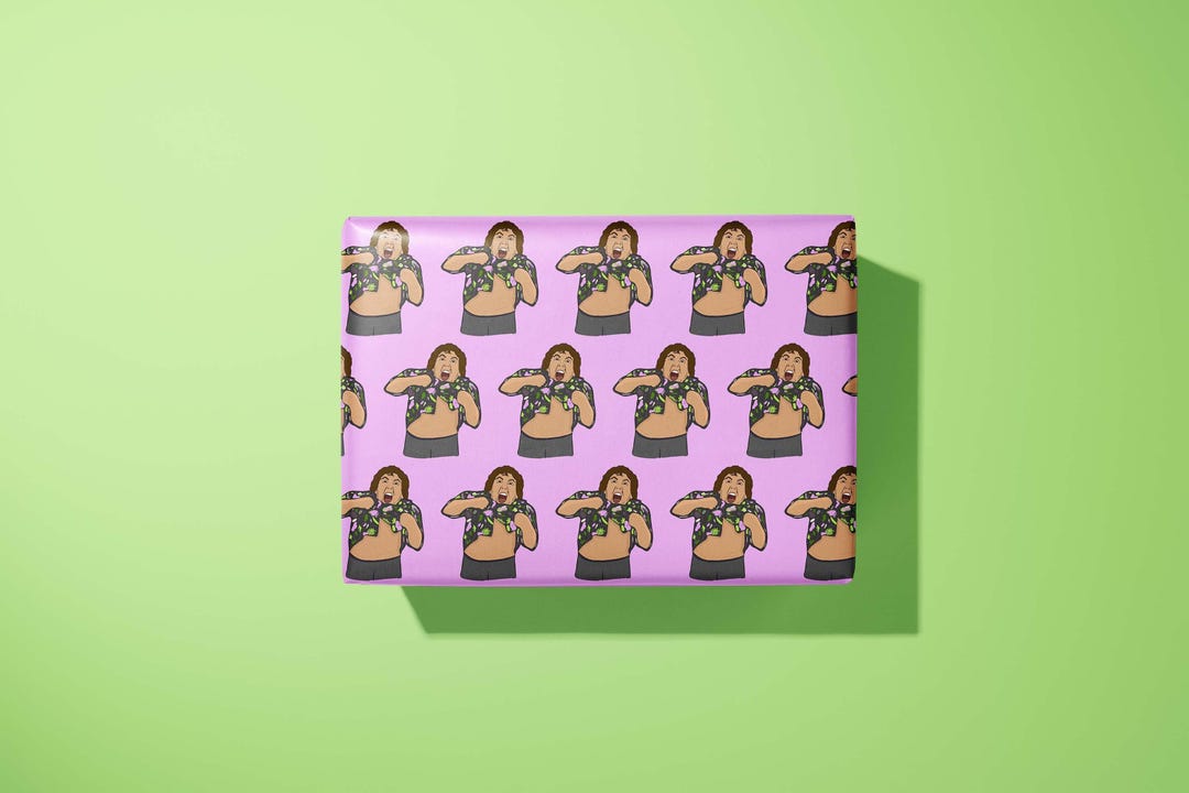 Goonies Wrapping Paper - Chunk Truffle Shuffle - Hand Illustrated ...