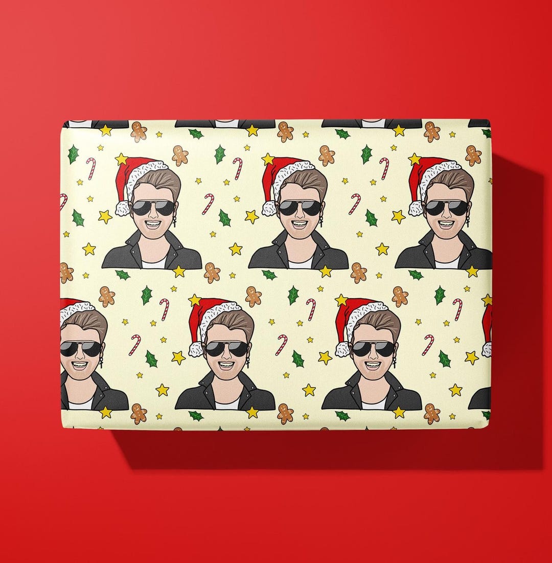 Wham George Michael Christmas Wrapping Paper - Hand Made - Etsy