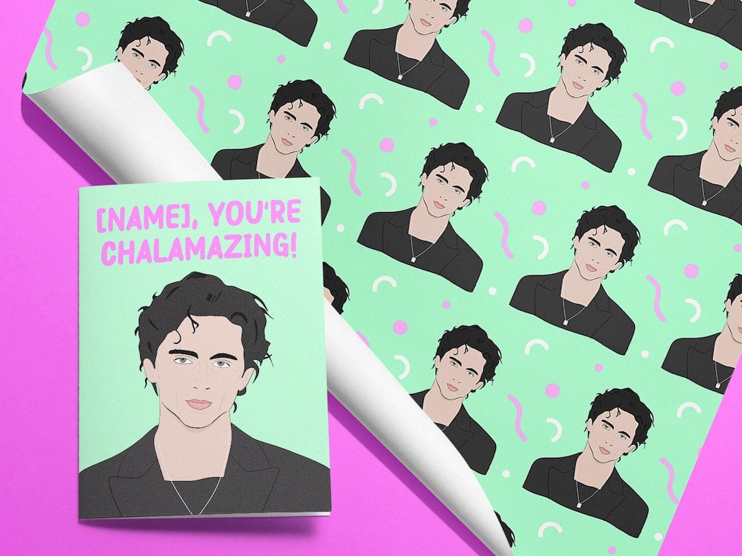 Timothée Chalamet Birthday Card & Paper Bundle - Personalised - Hand ...