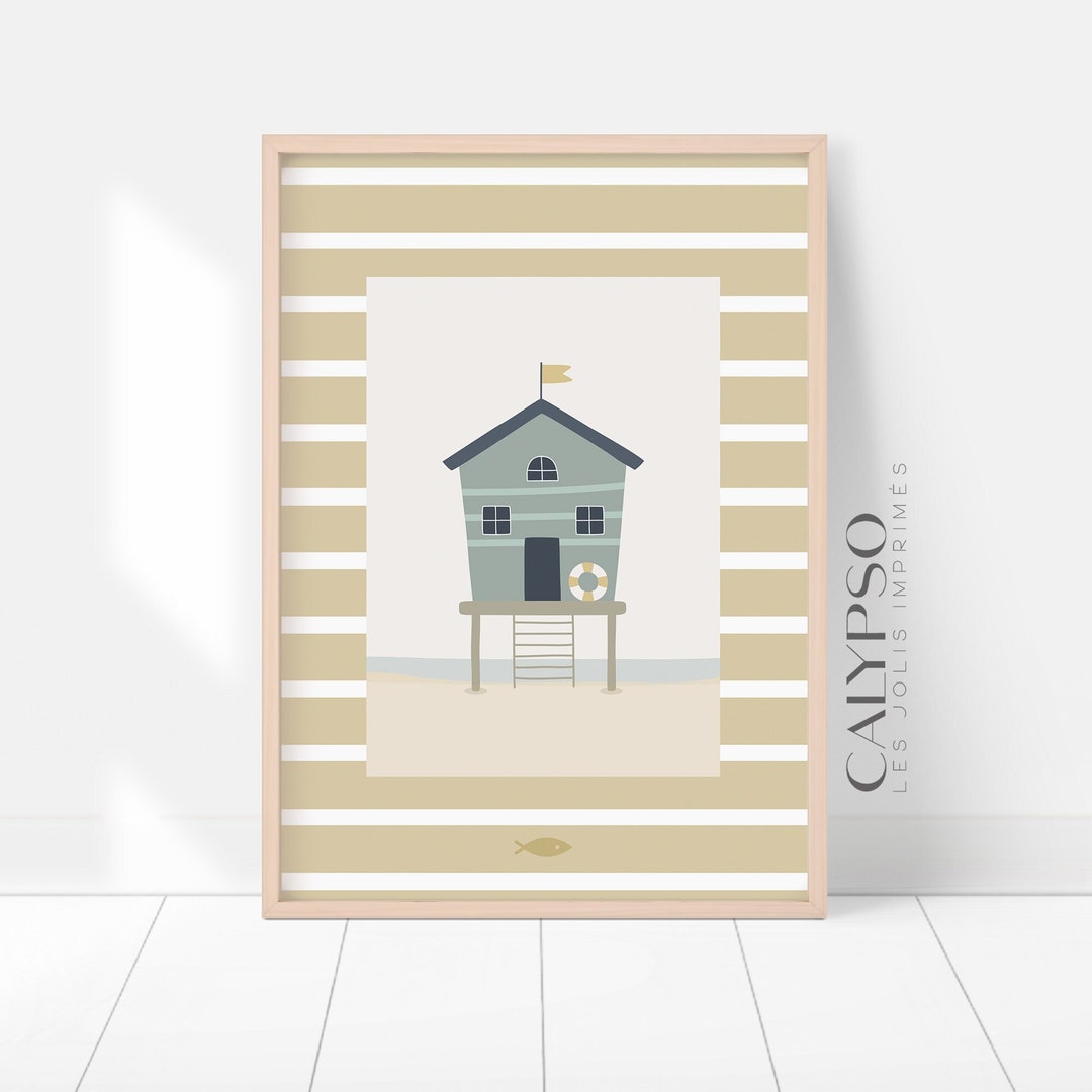Beach House Poster Seaside Decoration for Vacation Home - Etsy