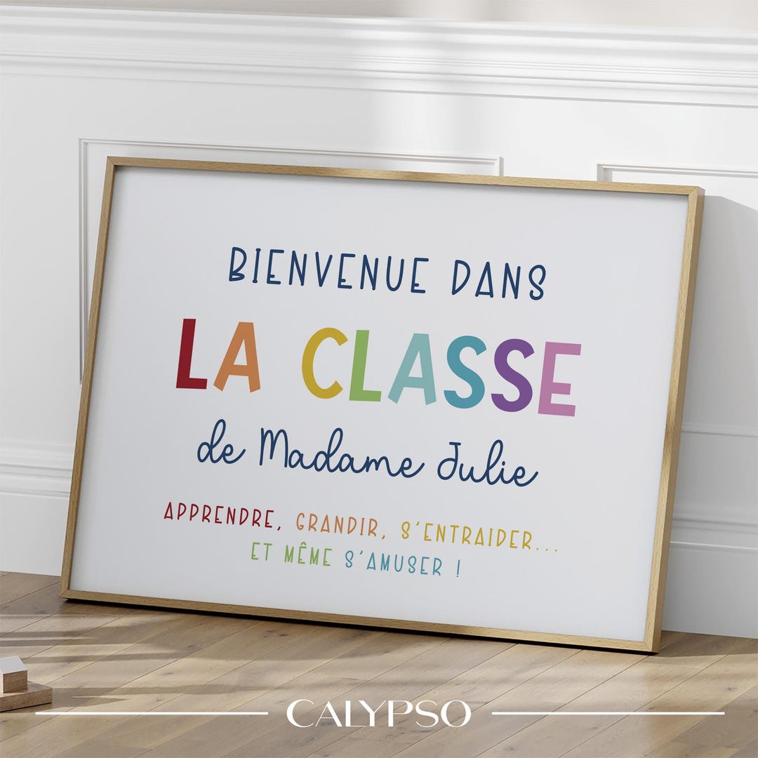 Personalized Poster for Teacher, Welcome to Madam's Class, Teacher Gift ...