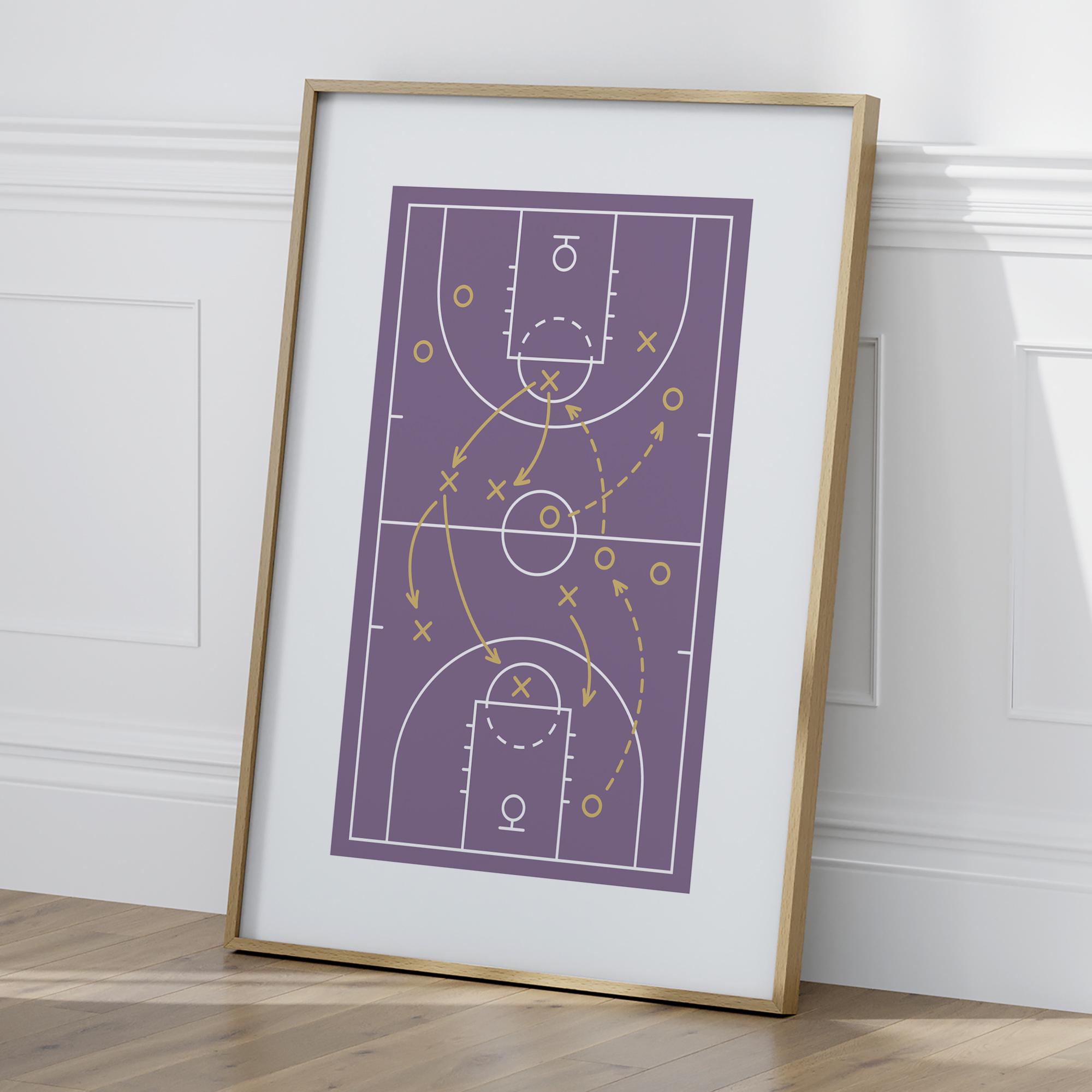 Custom Basketball Poster – Kids Los Angeles Jersey Print – Sports Wall ...