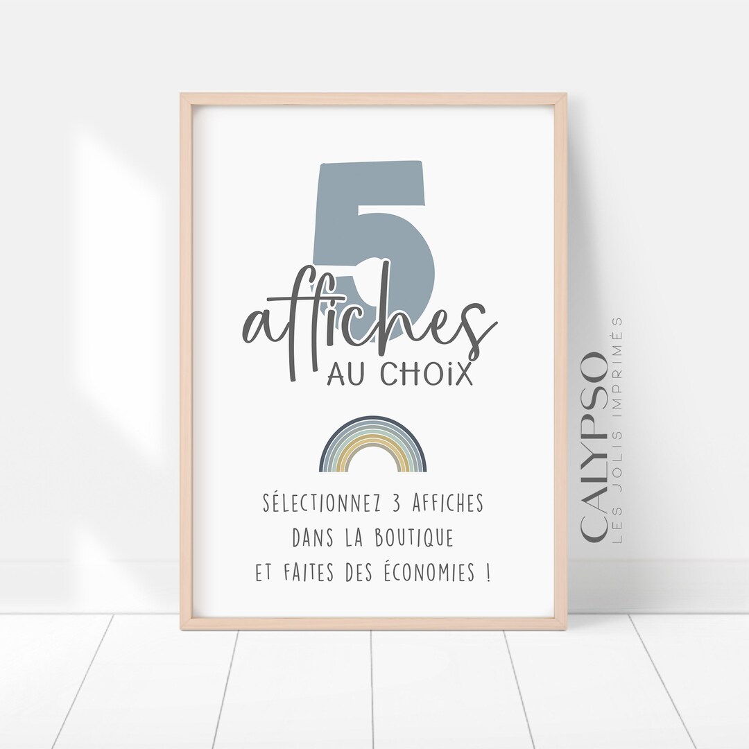 Set of 5 Individual Posters to Choose From in the Store to Reduce the ...
