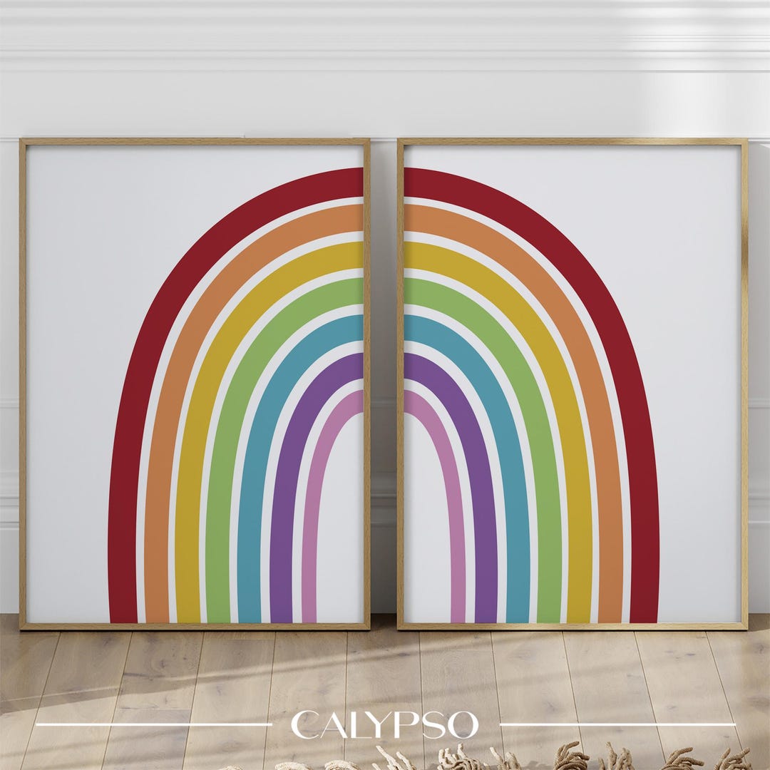 2 Rainbow Posters in Bright Colors, Posters for Children's Rooms - Etsy