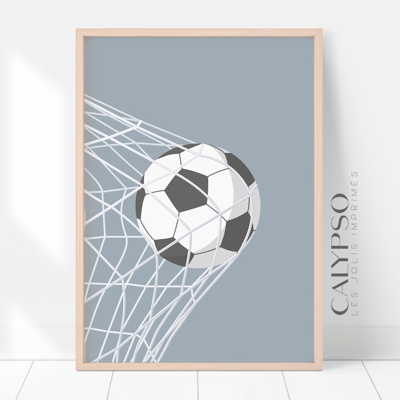 Football Posters for Children - Double Blue Poster With Ball and ...