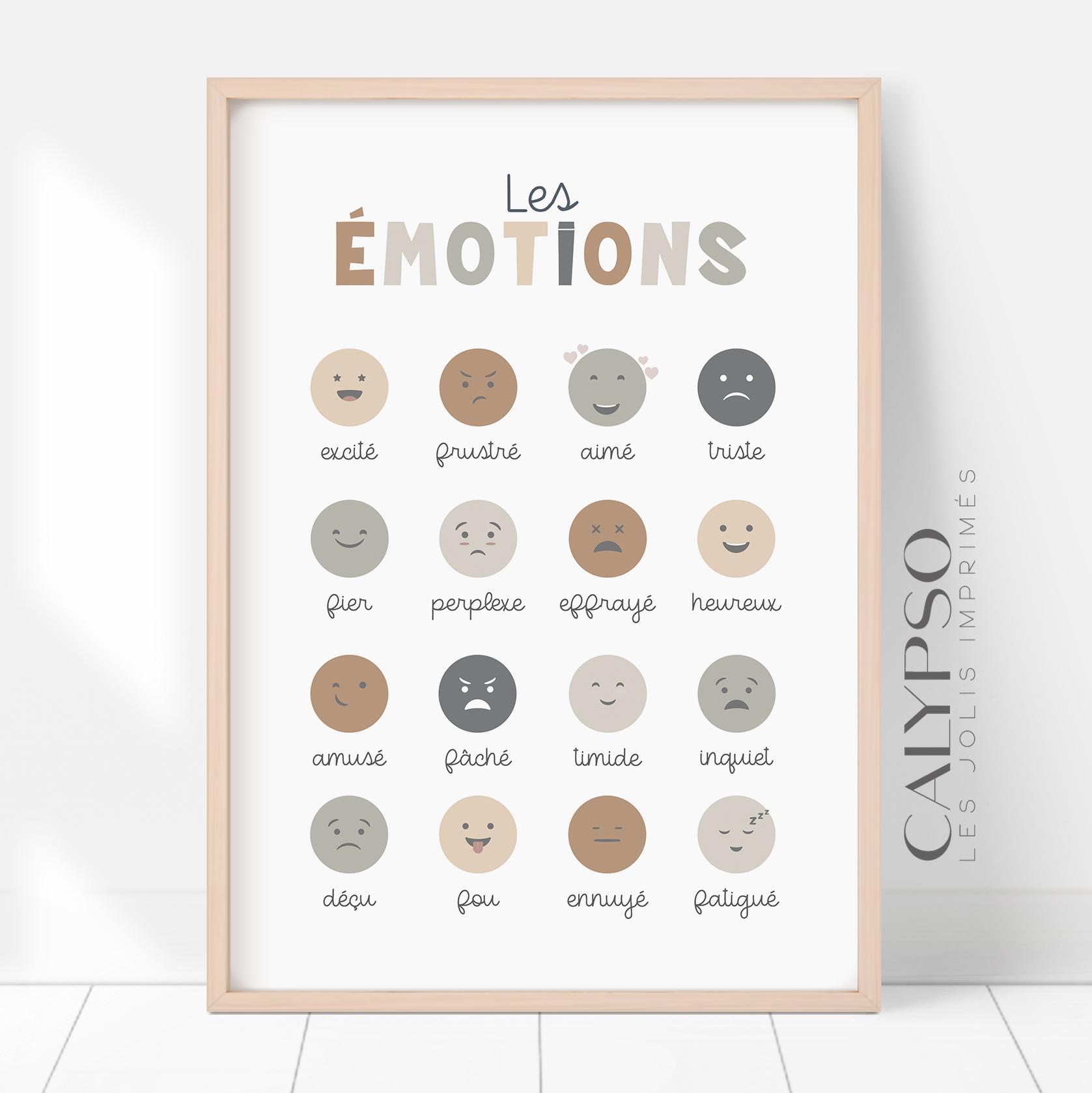 Illustration of Emotions in Pink Color, Child Support Aid - Etsy