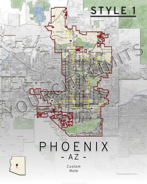 Phoenix And Vicinity Map