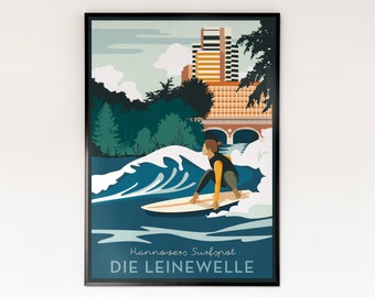 Hannover retro poster - Etsy.de