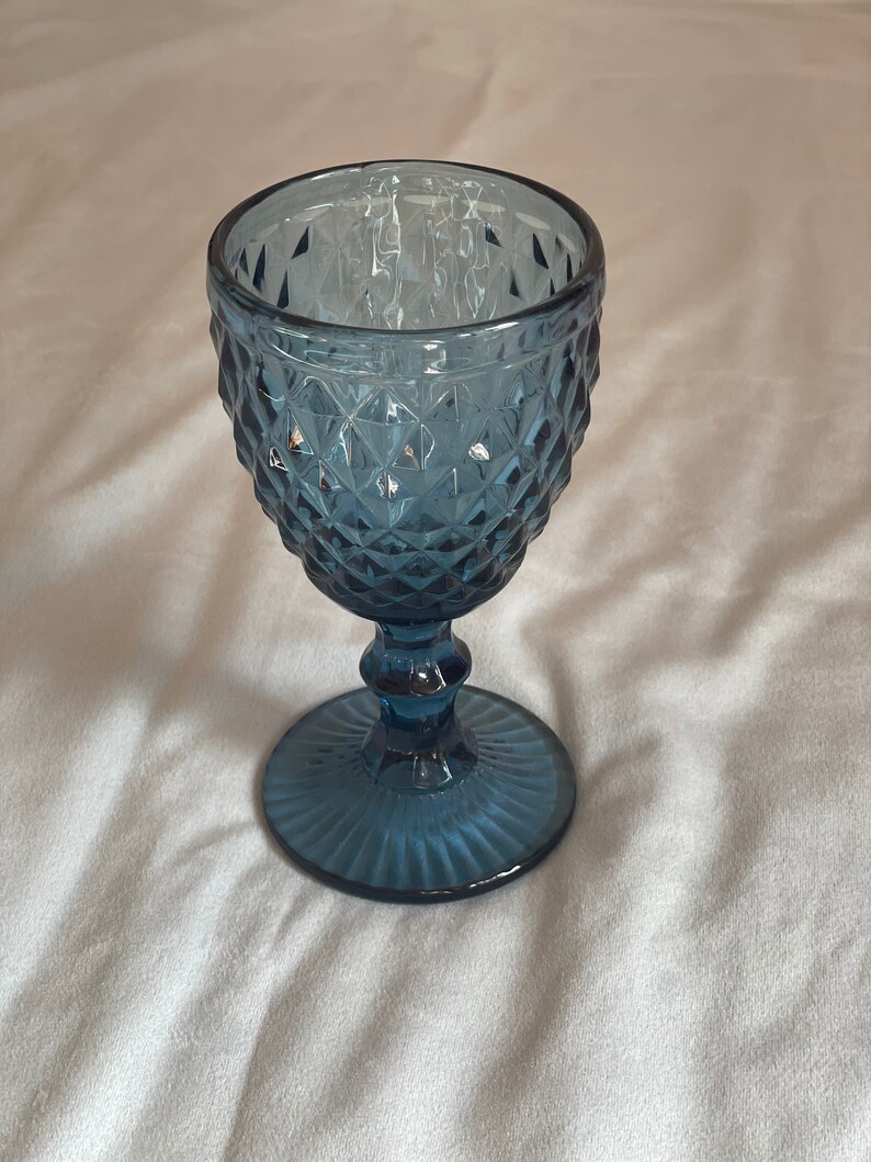 Colored Wedding Goblets Blue Goblets Goblet Glasses Wedding | Etsy