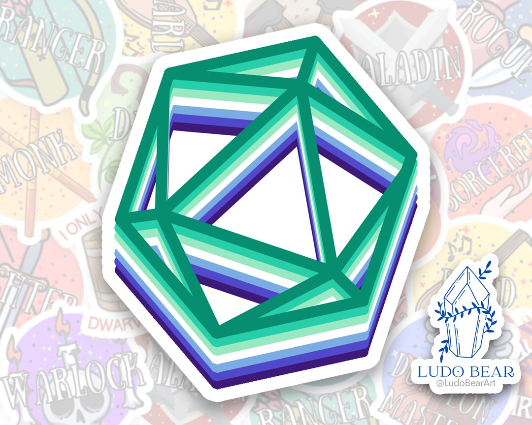 Gay Men Pride Dice Sticker Dungeons and Dragons LGBT D&D - Etsy
