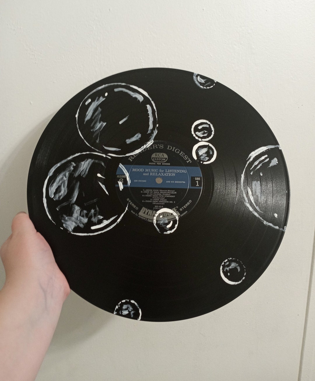 Hand Painted Bubble Vinyl Record - Etsy