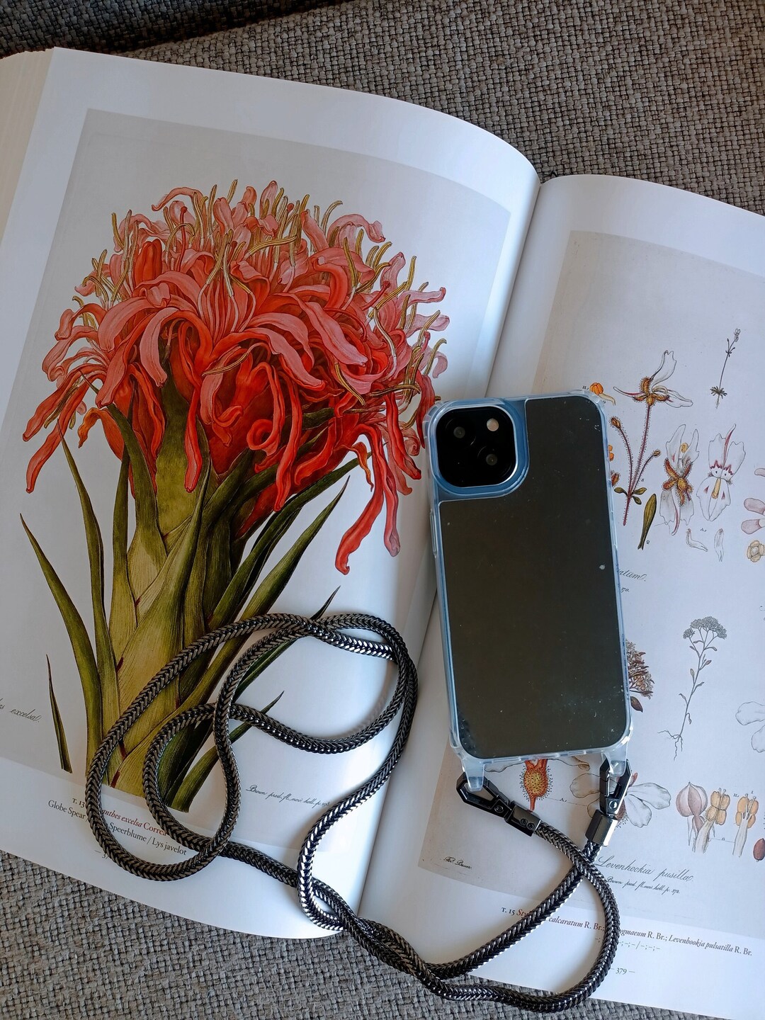 Crossbody Silver Chain Phone Strap With iPhone Case - Etsy