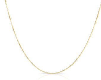 20 Box Link Chain Necklace 14K White Gold - Etsy