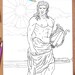 APOLLO COLORING PAGE Printable Colouring Adults Children Lineart Stress ...