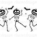 Dancing Skeletons Pumpkin Head Svg Png Files for Cricut, Dancing ...