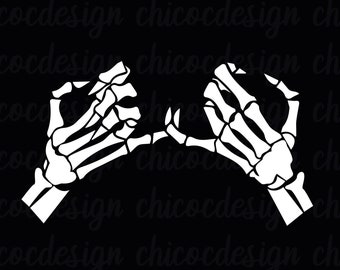 Skeleton Hands Pinky Svg | Etsy Ireland