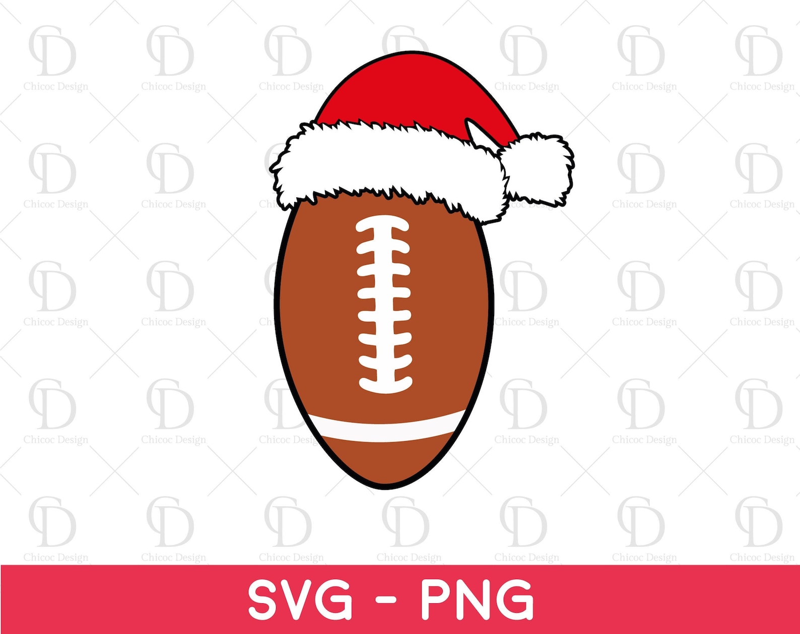 Christmas Football Santa Hat Svg football Santa Shirt Png - Etsy