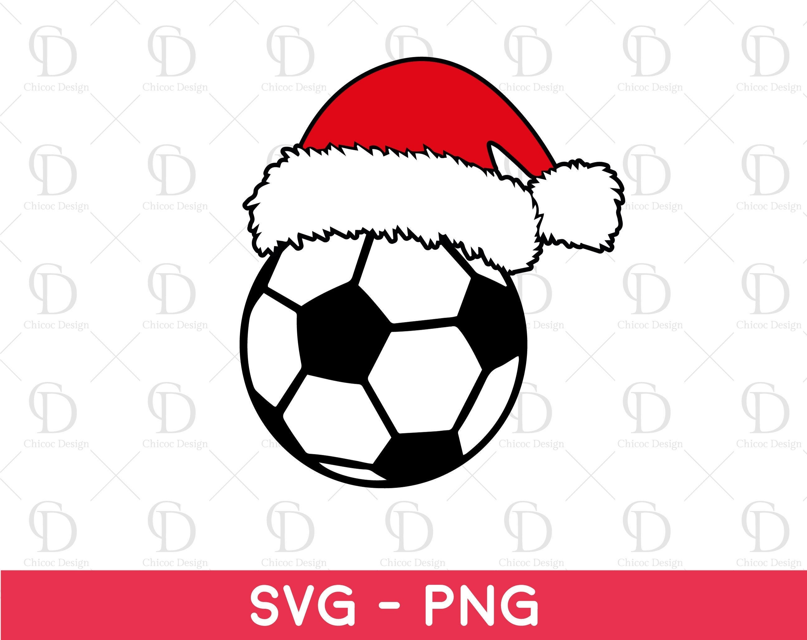 Santa Soccer Svg - Etsy