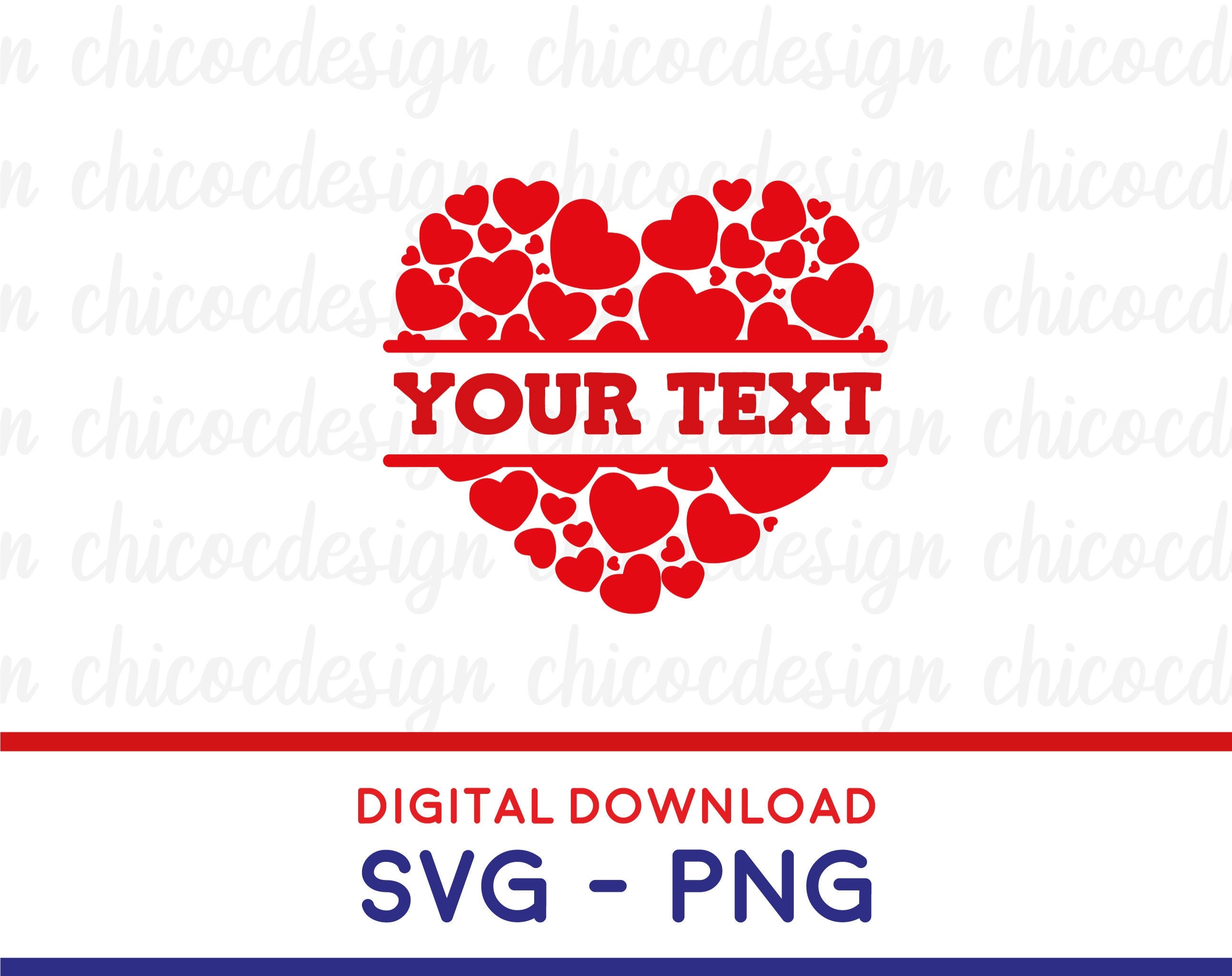 Heart Split Name Frame Svg Heart Monogram Frame SVG Heart of | Etsy