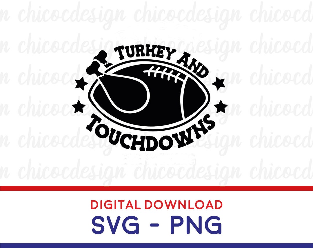 Turkey and Touchdowns SVG, Turkey American Football Svg,thanksgiving ...