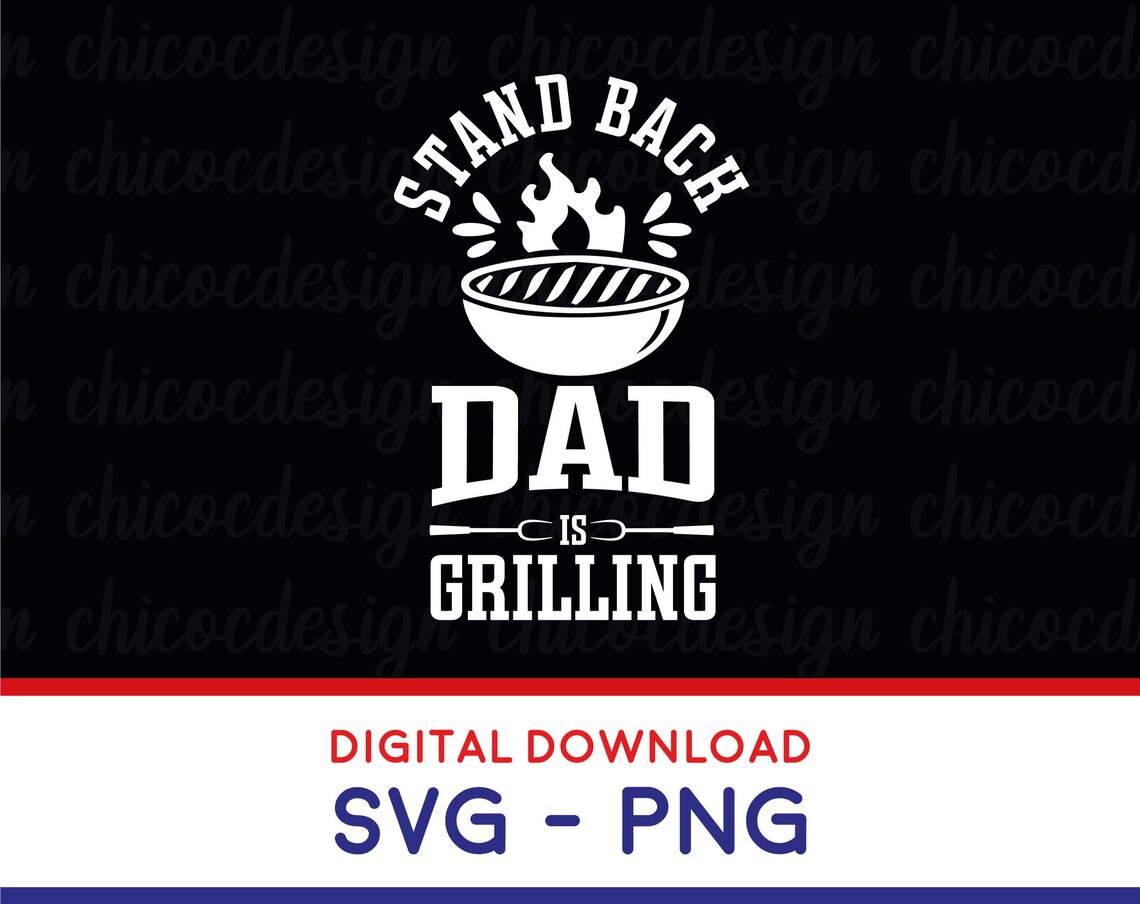 Grill Dad Svggrilling Svg Father's Day Svgfunny Dad | Etsy