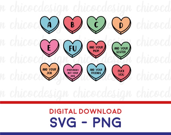 Abcdefu Valentine Bundle Svg Png Abcdefu Svg Png Candy | Etsy