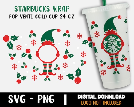 Drawing & Illustration Christmas Elf svg Elf Starbucks svg Full Wrap ...