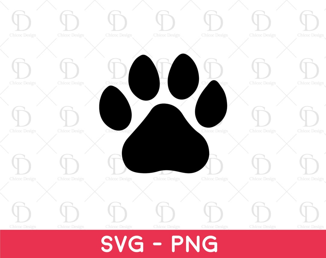 Paw Print Png Svg Files for Cricut, Dog Clipart - Etsy