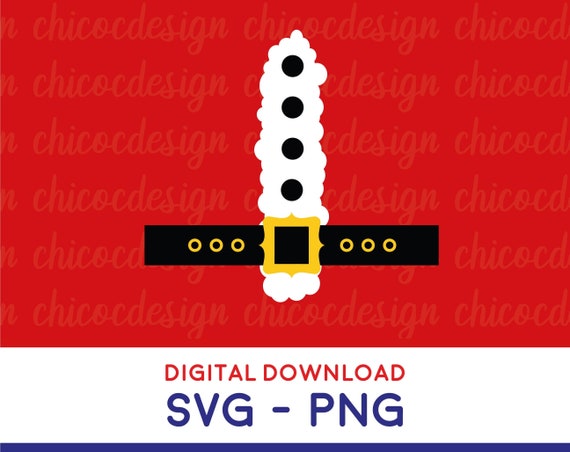 Santa Claus Belt Svgkids Christmas Svgsanta Belt | Etsy