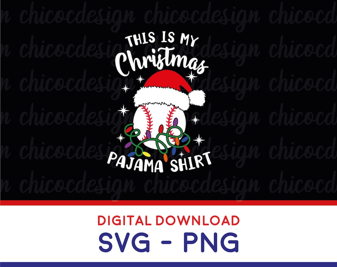 Baseball Santa Hat Christmas Svg, Baseball Christmas Lights Shirt Svg ...