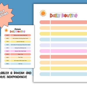 Kids Planner Bundle: Daily Checklist, Chore Chart, Homeschool Schedule ...