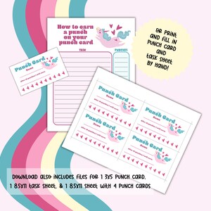 Editable Punch Card for Kids, Printable Punch Card, Printable Reward ...