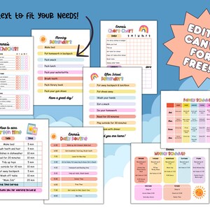 Kids Planner Bundle: Daily Checklist, Chore Chart, Homeschool Schedule ...