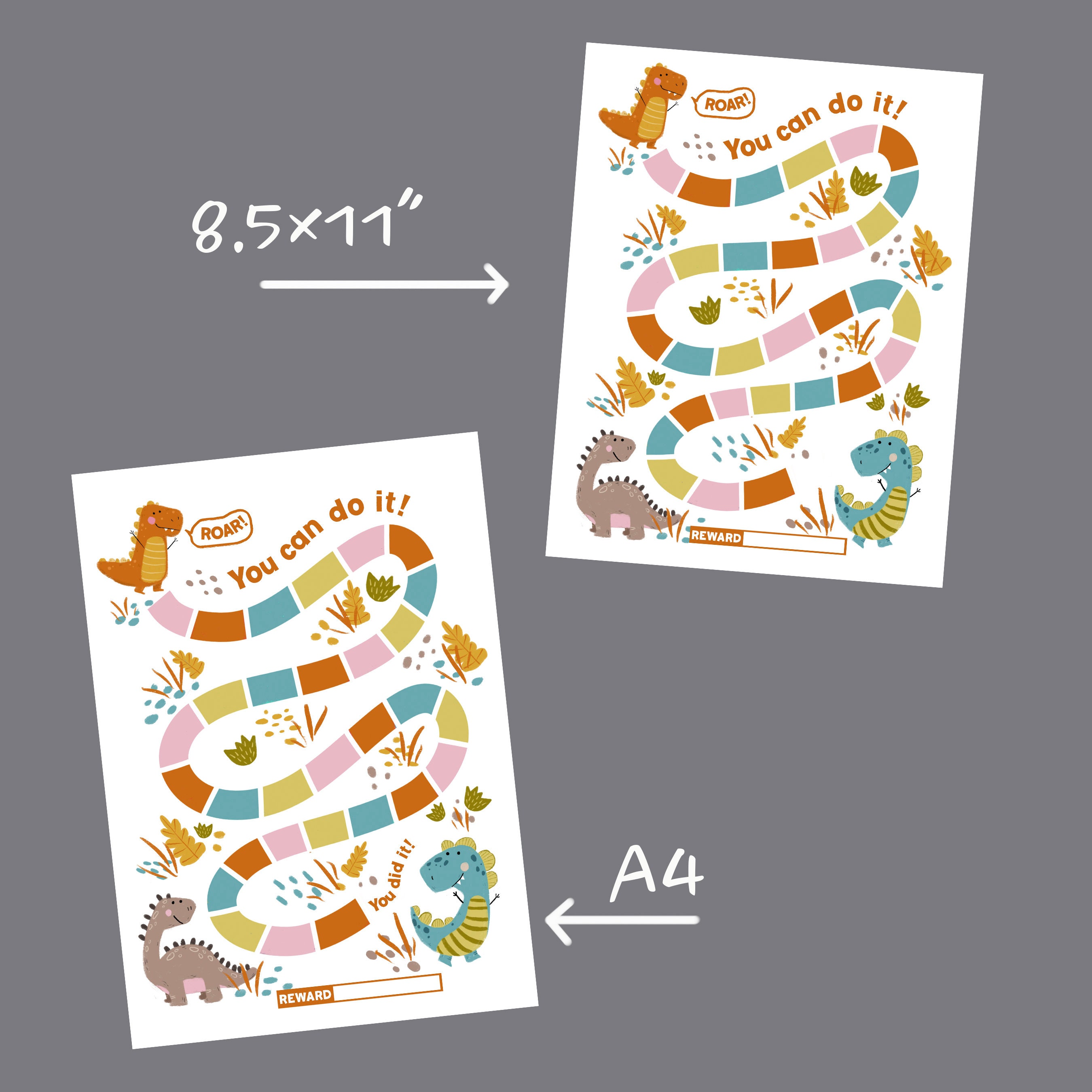 Dinosaur Reward Chart for Kids, Simple Kids Reward Chart INSTANT ...