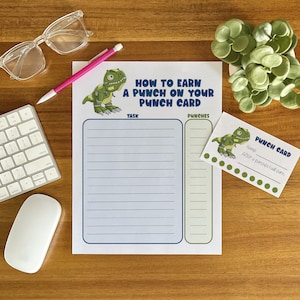 Editable Punch Card for Kids, Printable Punch Card, Printable Reward ...