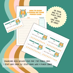 Editable Punch Card for Kids, Printable Punch Card, Printable Reward ...