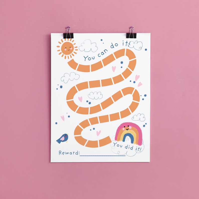 Rainbow Reward Chart for Kids, Simple Kids Reward Chart - INSTANT ...