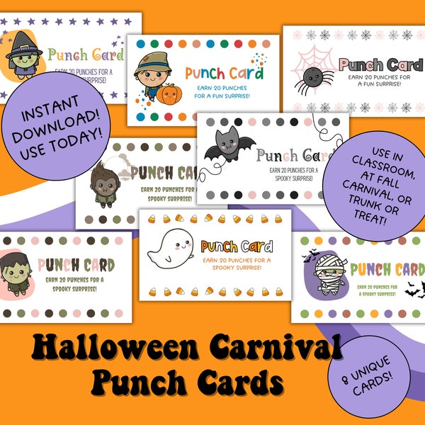 Carnival Punch Card - Etsy