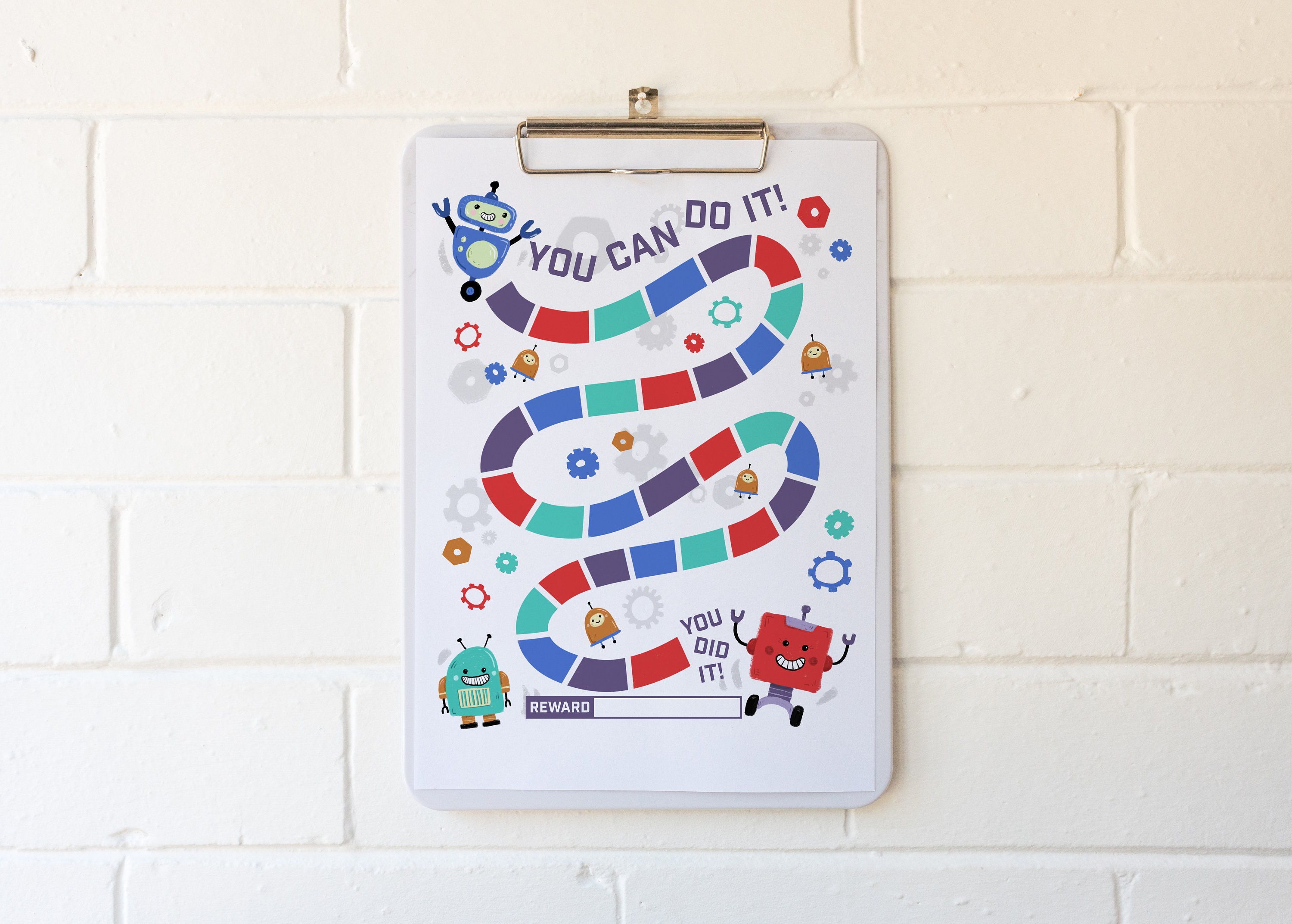 Robot Reward Chart for Kids, Simple Kids Reward Chart - INSTANT ...