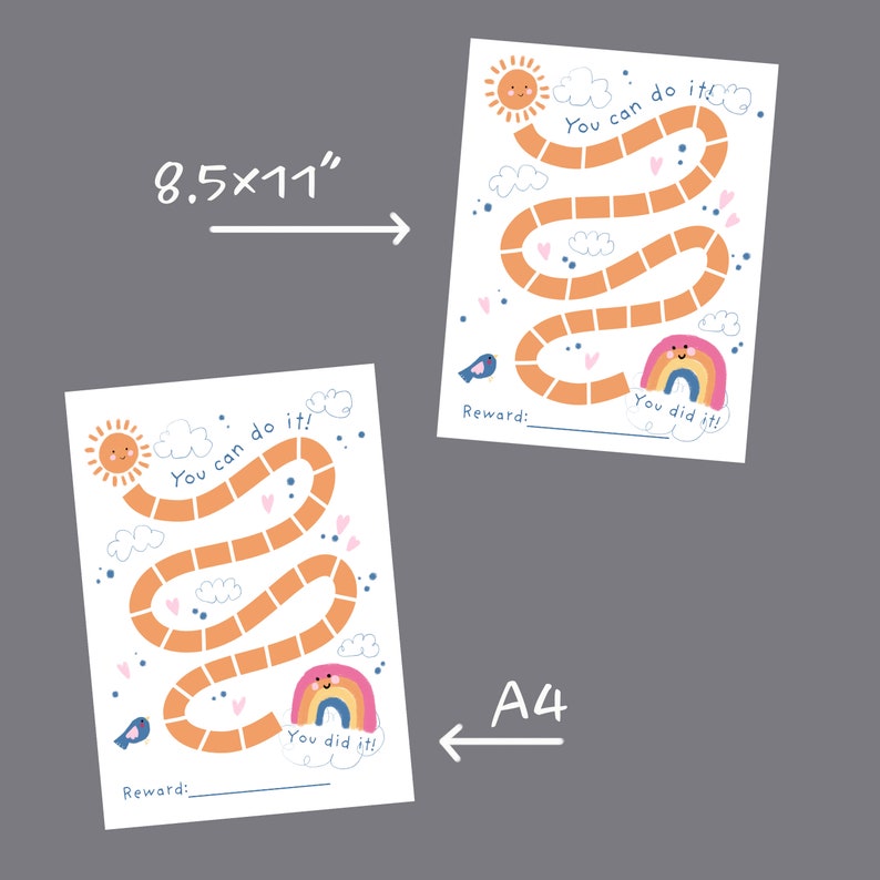 Rainbow Reward Chart for Kids, Simple Kids Reward Chart INSTANT ...