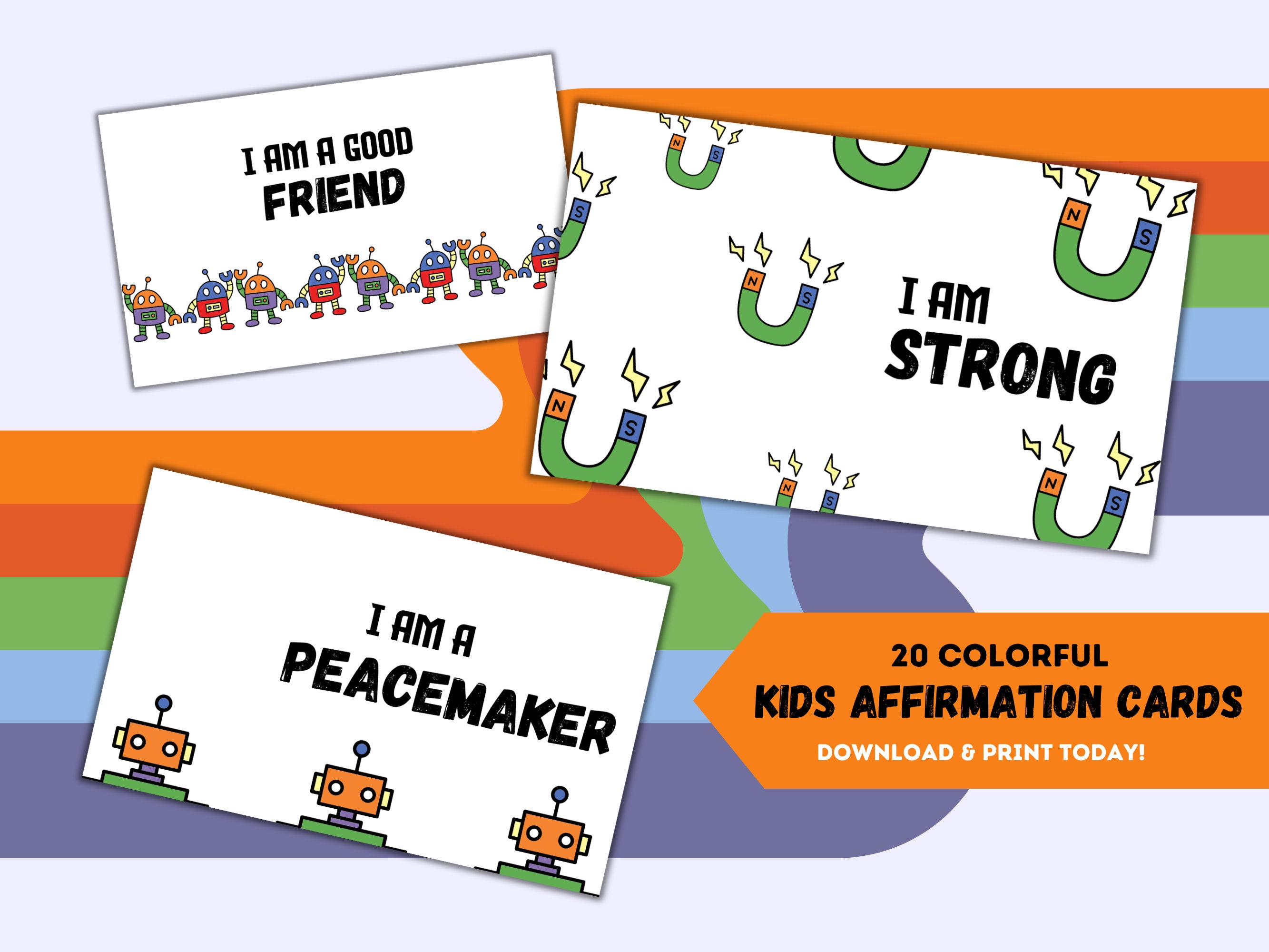 Kids Affirmation Cards, Motivational Cards, Positivity Cards, Kids ...