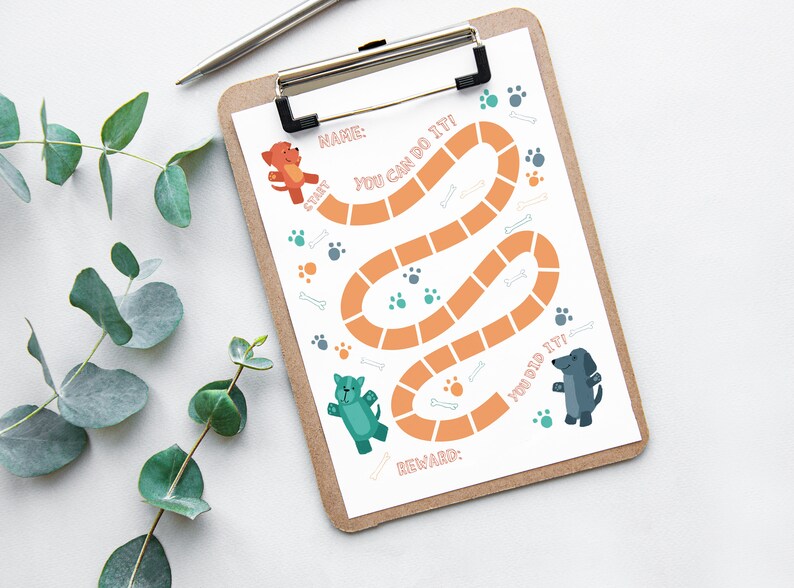 Puppy Reward Chart for Kids, Simple Kids Reward Chart - INSTANT ...