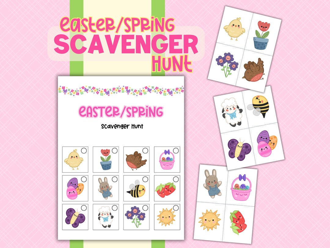 Easter Scavenger Hunt, Kids Easter/spring Activity, Spring Class ...