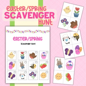 Easter Scavenger Hunt, Kids Easter/spring Activity, Spring Class ...