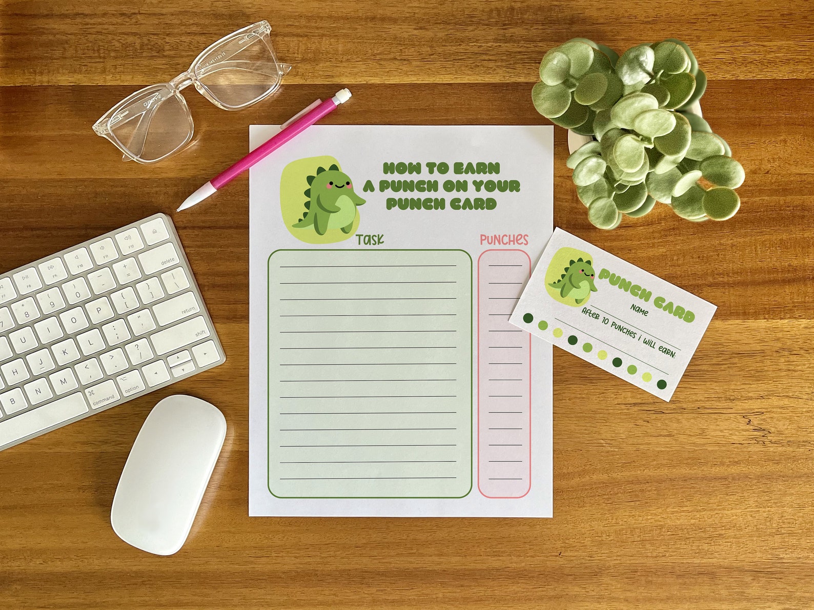 Editable Punch Card for Kids, Printable Punch Card, Printable Reward ...